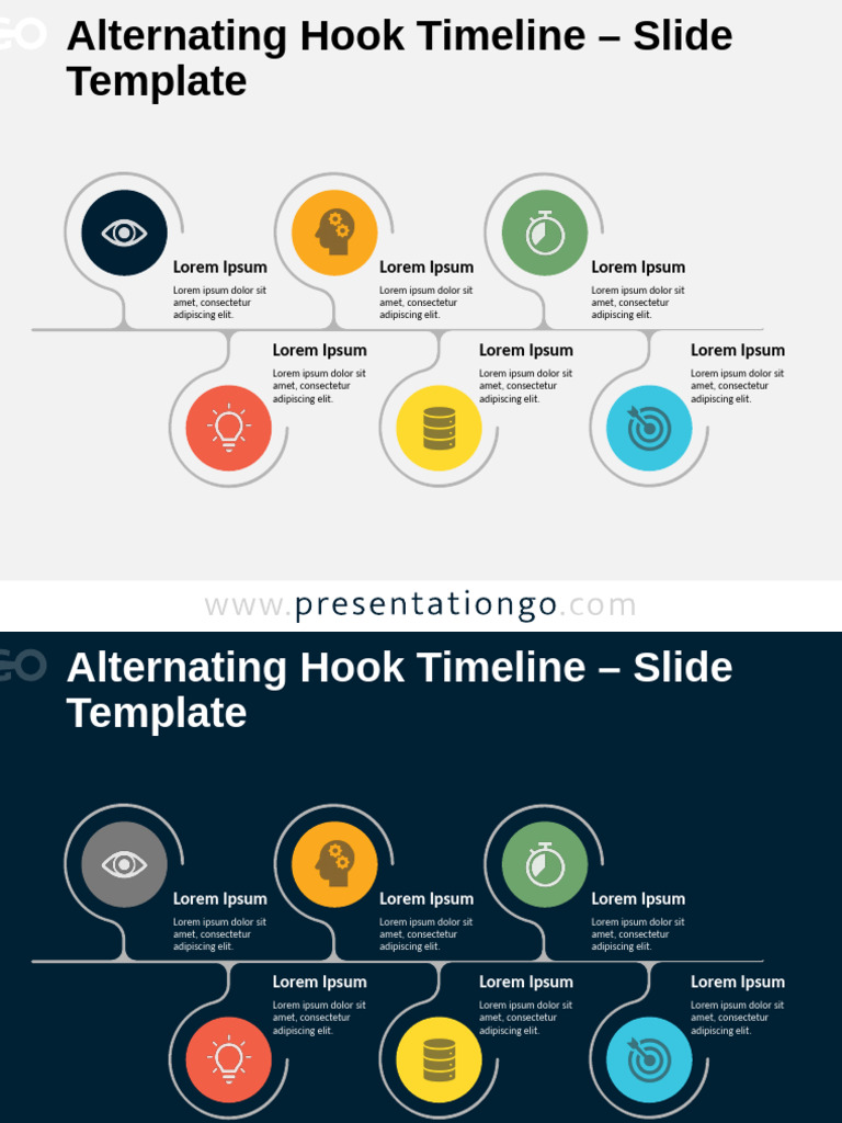 Alternating Hook Timeline Template | PDF
