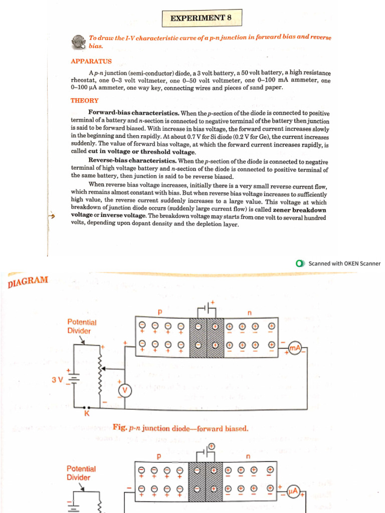 Expt 8 PN Junction | PDF