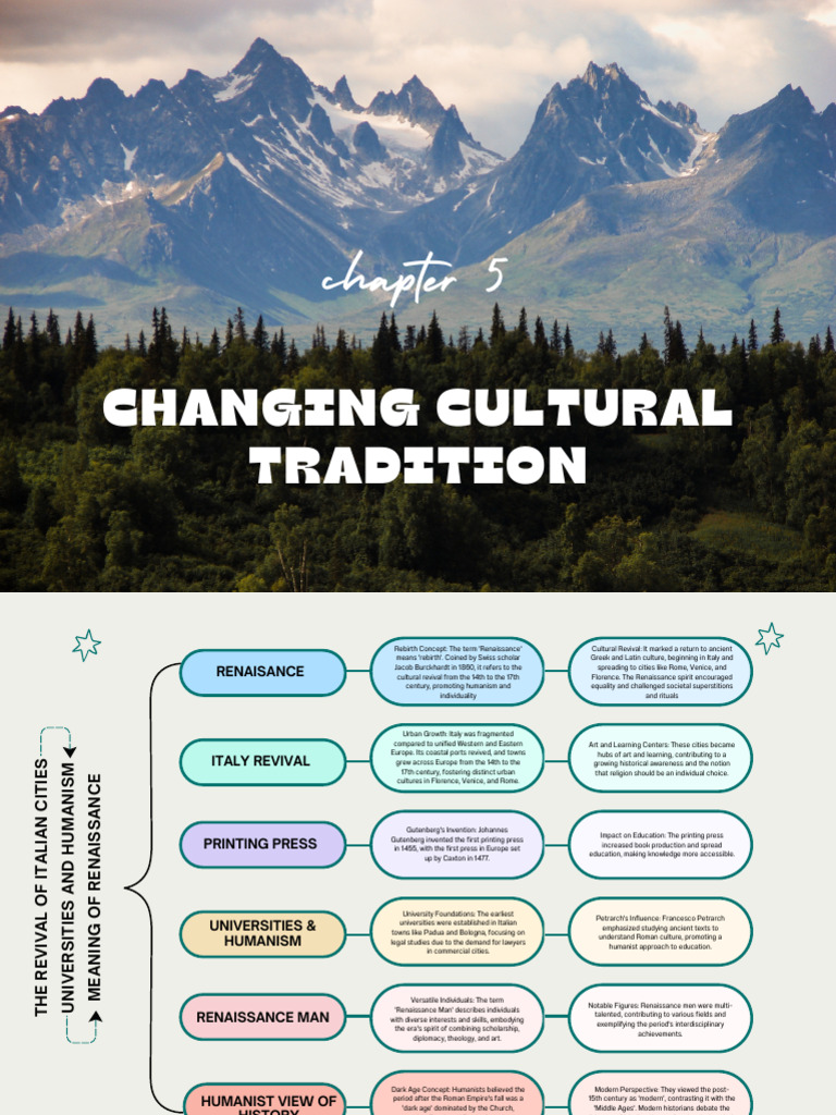 Changing Cultural Traditions | PDF | Renaissance | Humanism