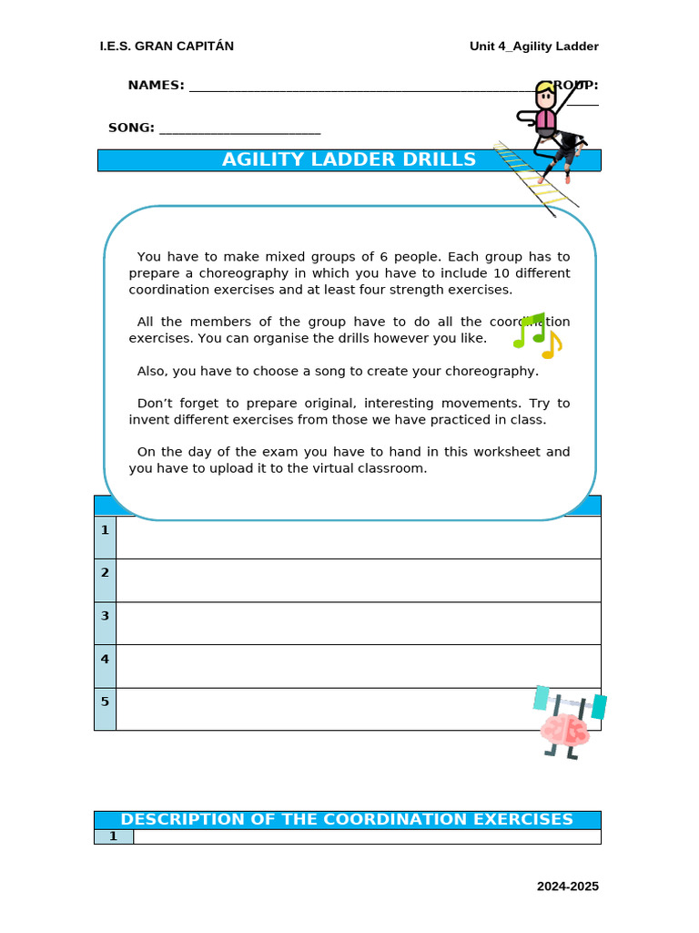 Exam - Agility Ladder Drills | PDF