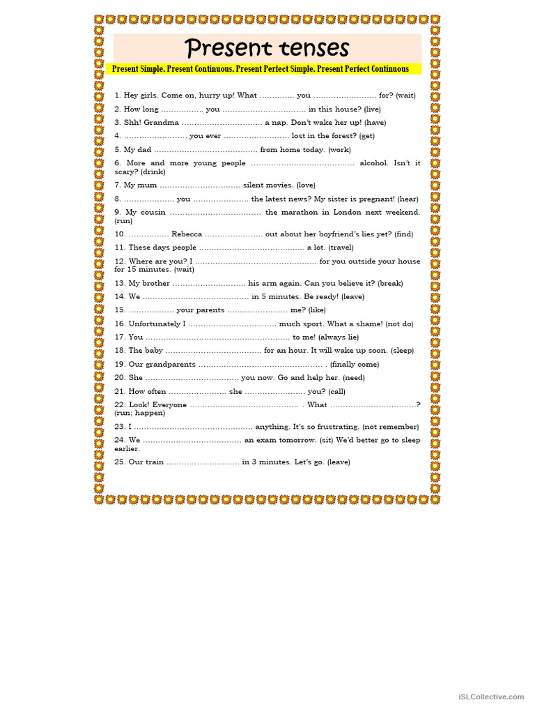 Present Tenses | PDF