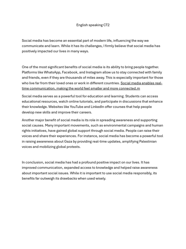 English Speaking CT2 | PDF