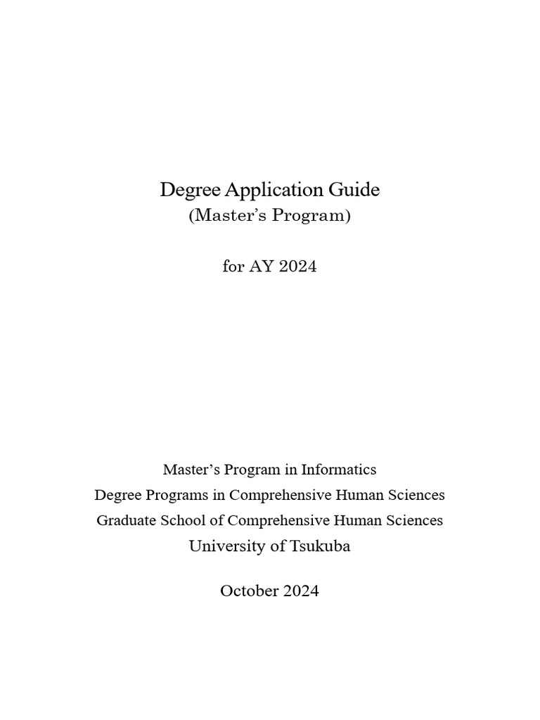 Tebikiweb Inf Master English202410 | PDF | Thesis | Academic Degree