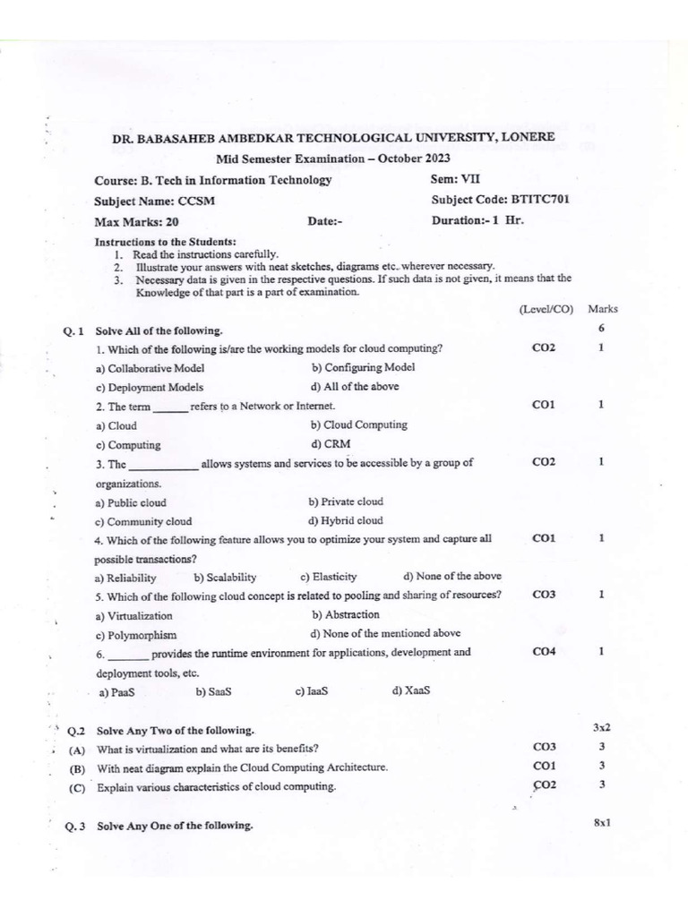 CCSM PAPERS | PDF | Cloud Computing | Virtualization