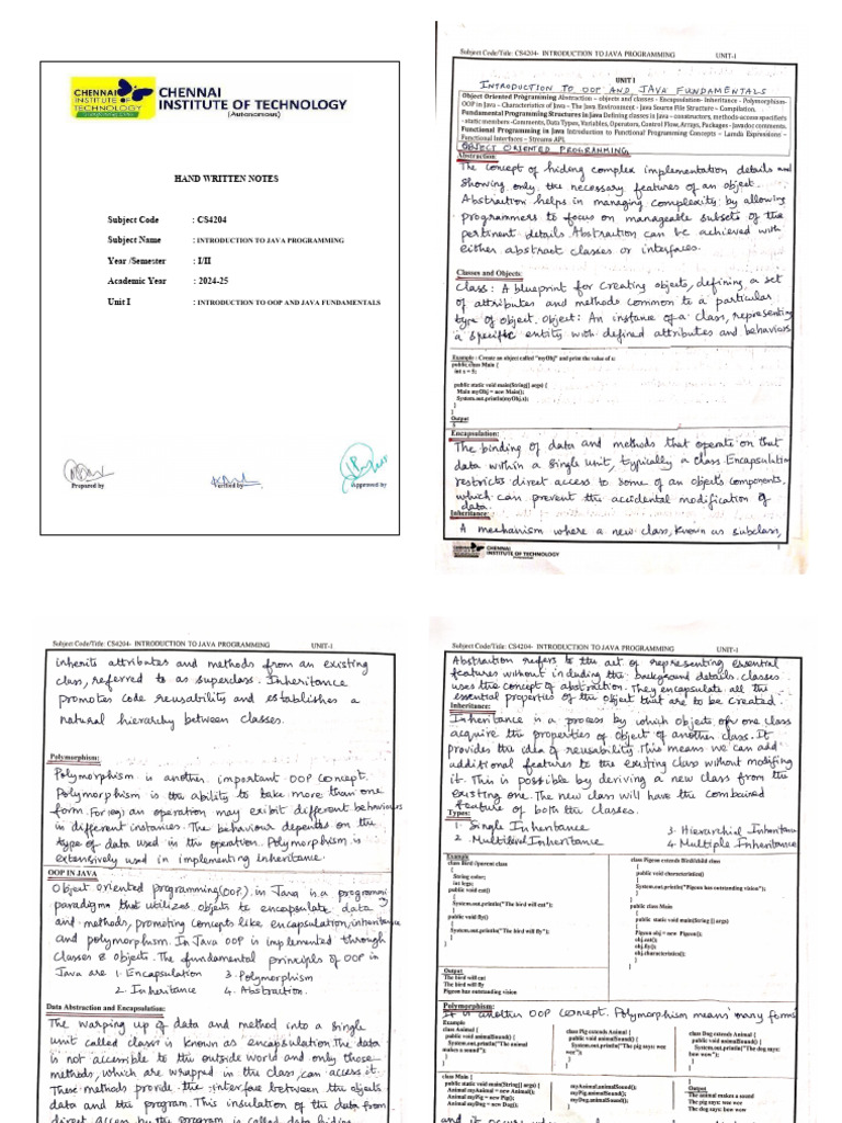 Unit 1 Handwritten Notes | PDF
