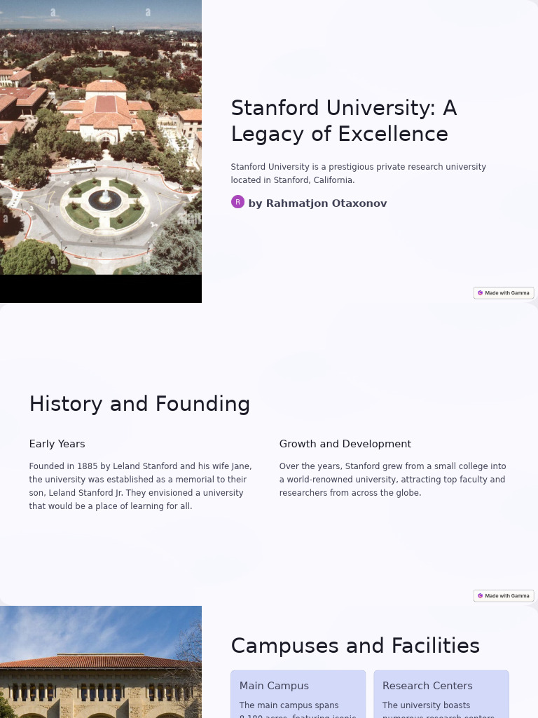 Stanford University: History and Impact | PDF | Stanford University ...