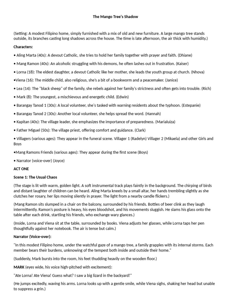 The Mango Tree One Act Play | PDF