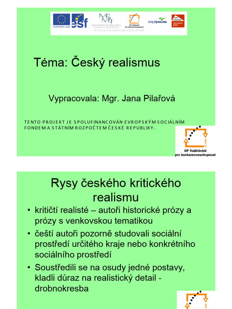 Český Realismus | PDF