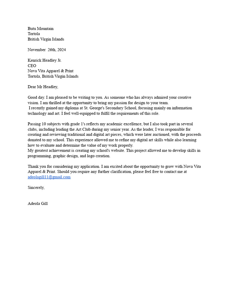 English CSEC Letter | PDF