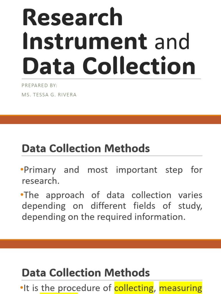 Data Collection Methods in Research | PDF | Questionnaire | Interview