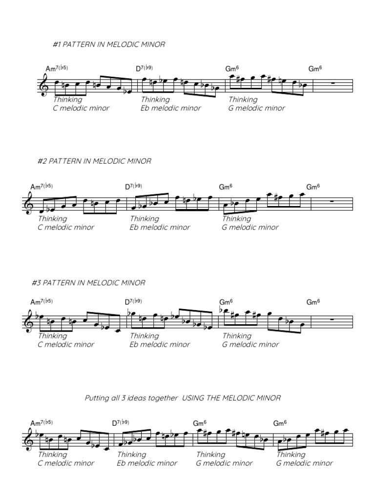 Using Melodic Minor For Minor 251 Full Score | PDF