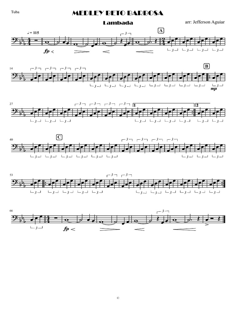 Jefferson Aguiar's Lambada Medley | PDF
