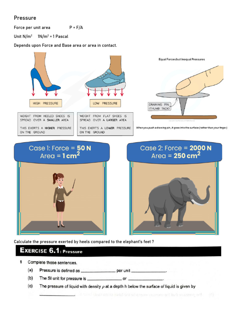 Physics 5054 Pressure Notes 4 | PDF
