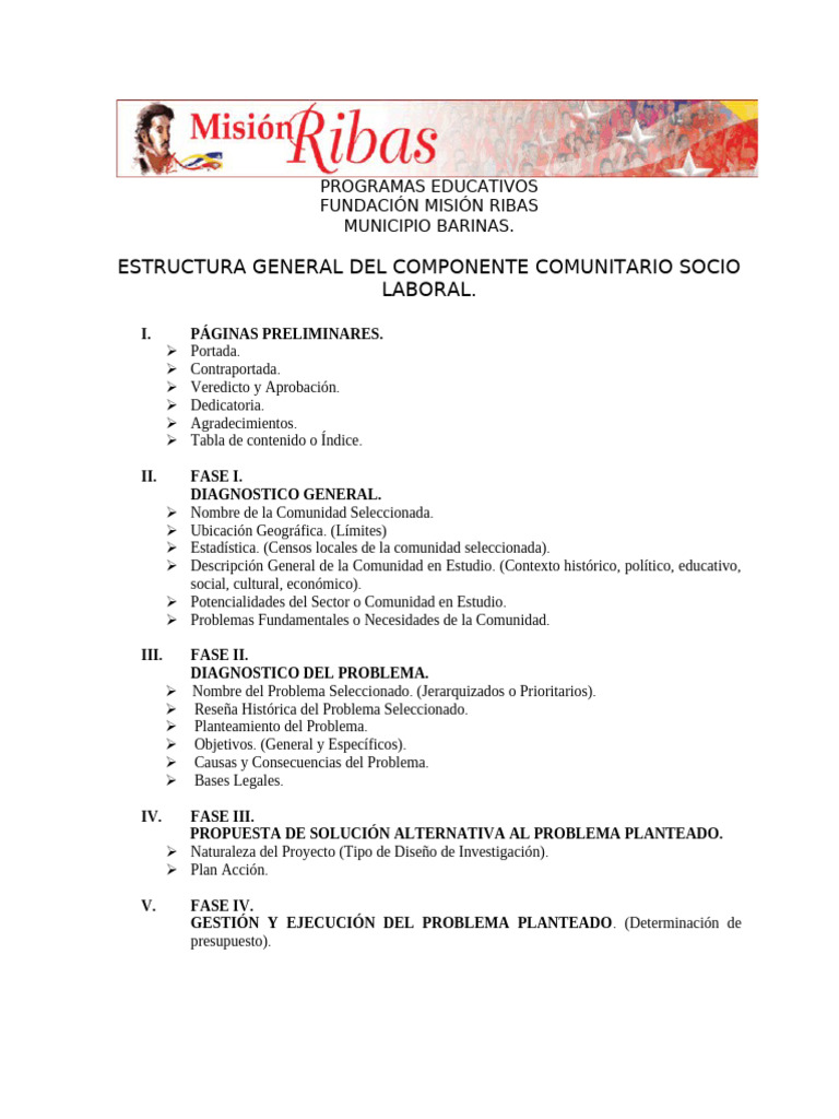Estructura Del Componente Comunitario y Sociolaboral | PDF | Ensayo clínico