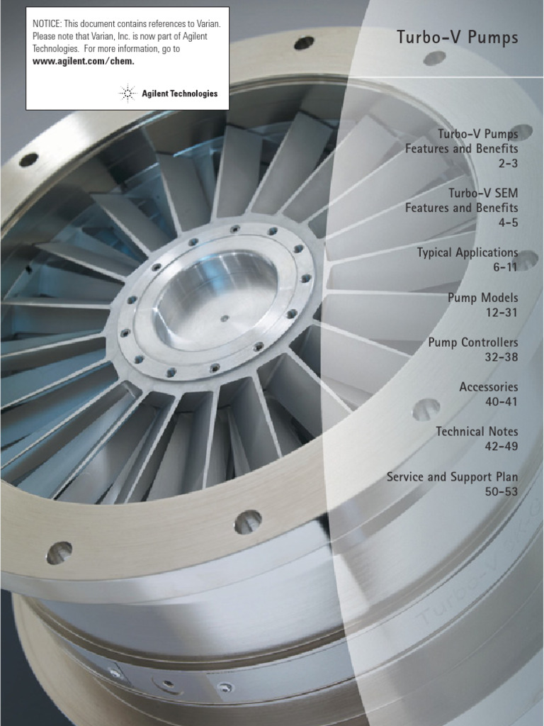 07 Varian 2011 Turbo-V Turbomolecular Pumps | PDF | Pump | Mass Spectrometry