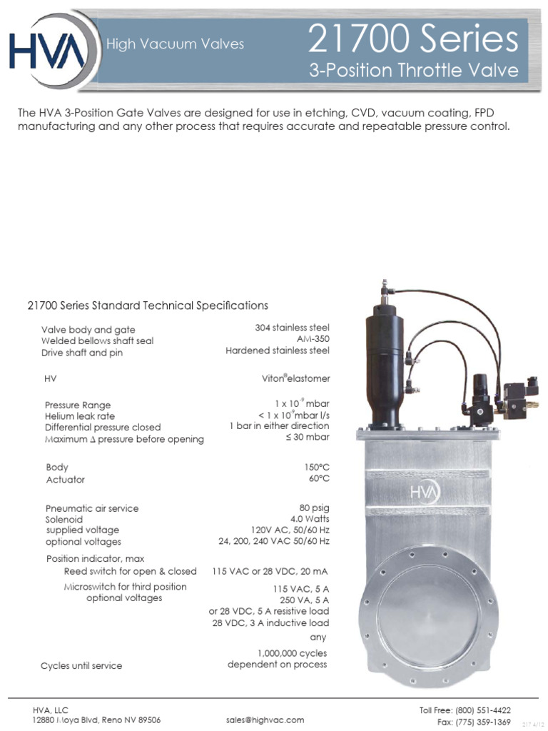 21700-Series-Data-Sheet-sm Gate | PDF | Valve | Industrial Processes