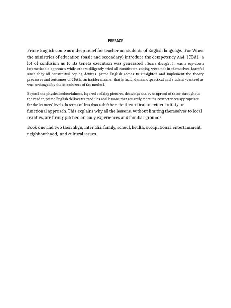 Prime English: CBA Implementation Guide | PDF