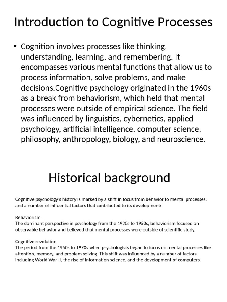 Cognitive Presentation2 | PDF | Schema (Psychology) | Cognition