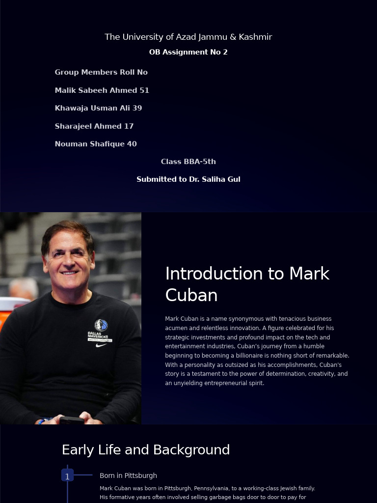 Introduction To Mark Cuban | PDF | Entrepreneurship