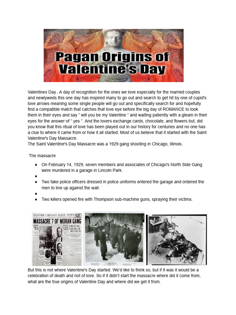 Dark Origins of Valentine's Day Revealed | PDF | Cupid