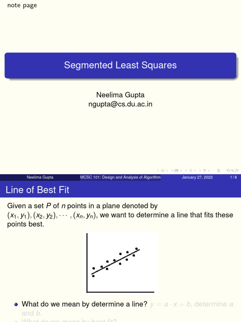 Algorithmic Line Fitting Guide | PDF | Least Squares | Algorithms