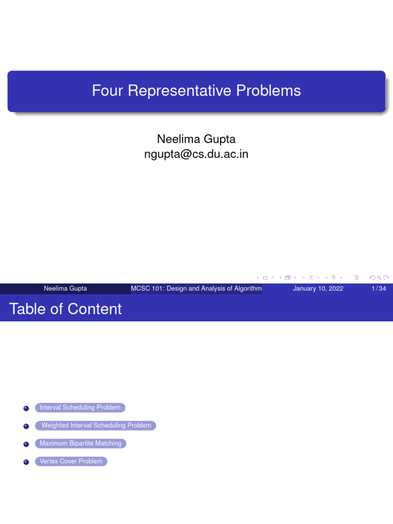 Four_Representative Problems | PDF | Combinatorial Optimization | Algorithms