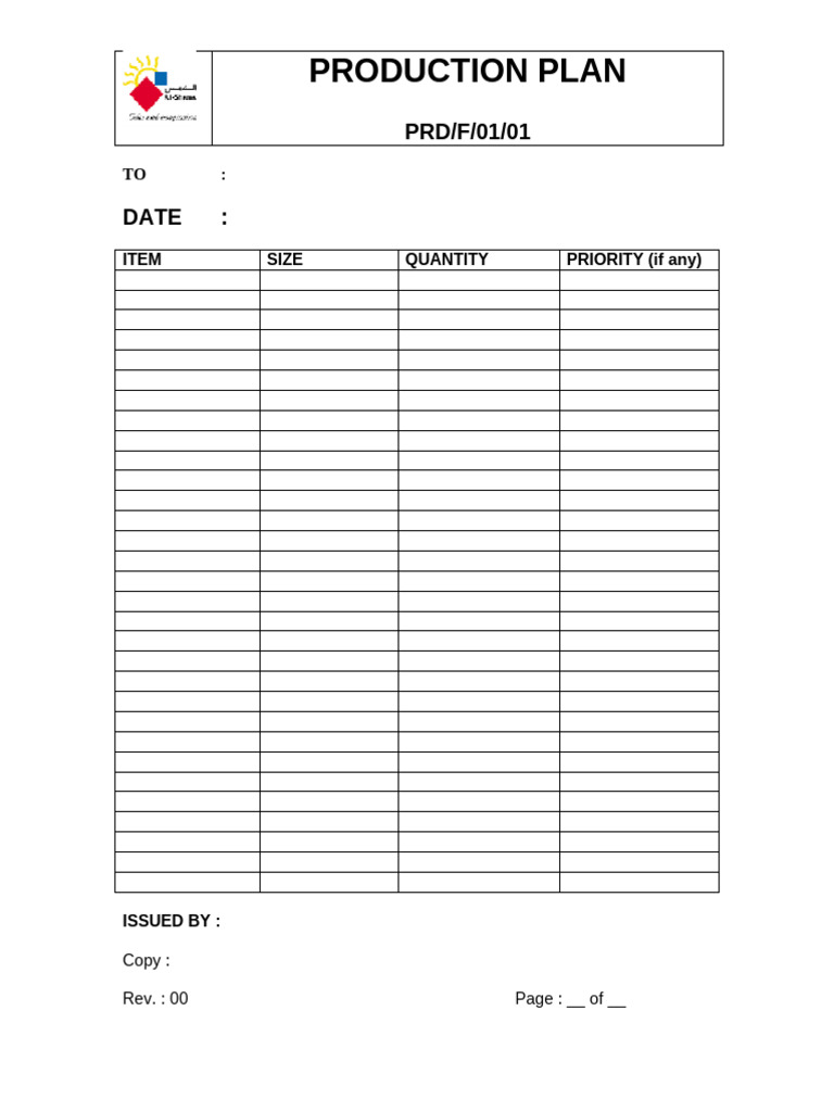 Production Plan | PDF