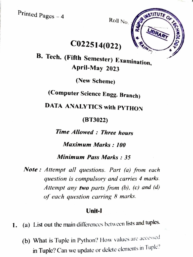 2023-Apr-May-Data Analytics With Python (AICTE) | PDF | Software Engineering | Data Management