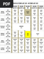 Timetable 25-26 | PDF