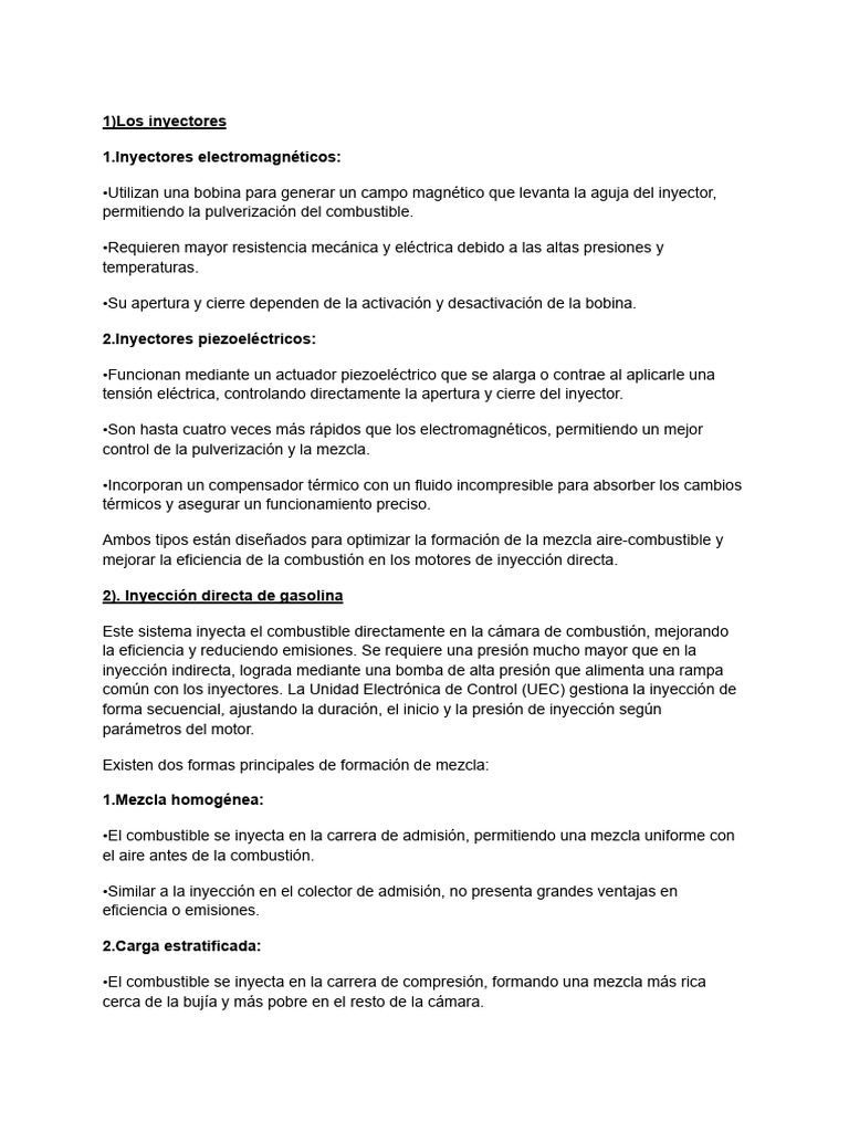 Resumen Sam T5 | PDF | Inyección de combustible | Motores