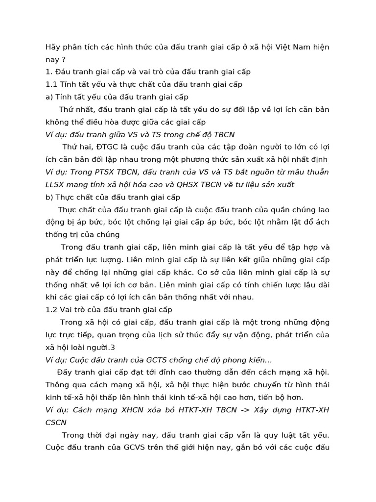 Đấu Tranh Giai Cấp | PDF