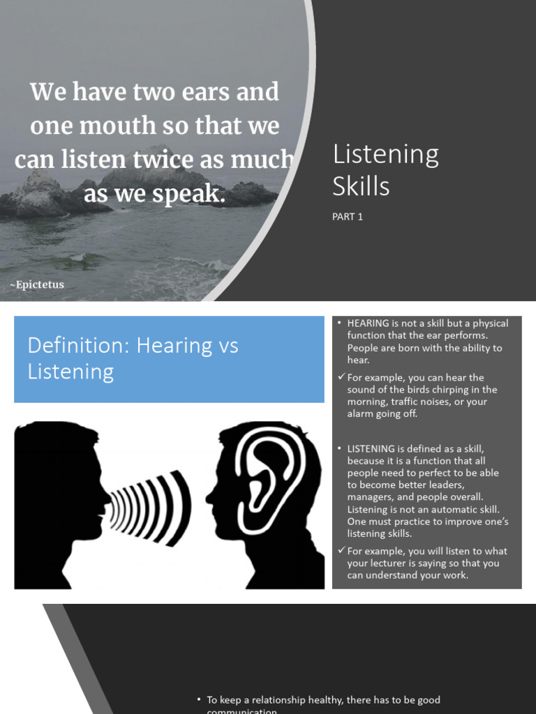 Understanding Listening Skills Essentials | PDF | Communication | Human ...