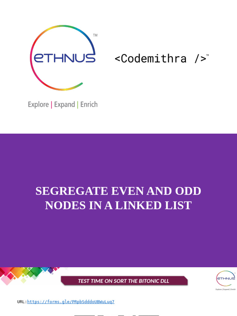 3-Segregate Even, Odd Nodes in A LL-16!12!2024 | PDF | Applied Mathematics | Computer Data