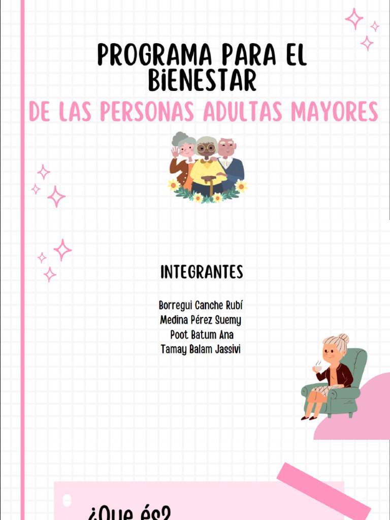 Programa de Bienestar para Los Adultos Mayores | PDF