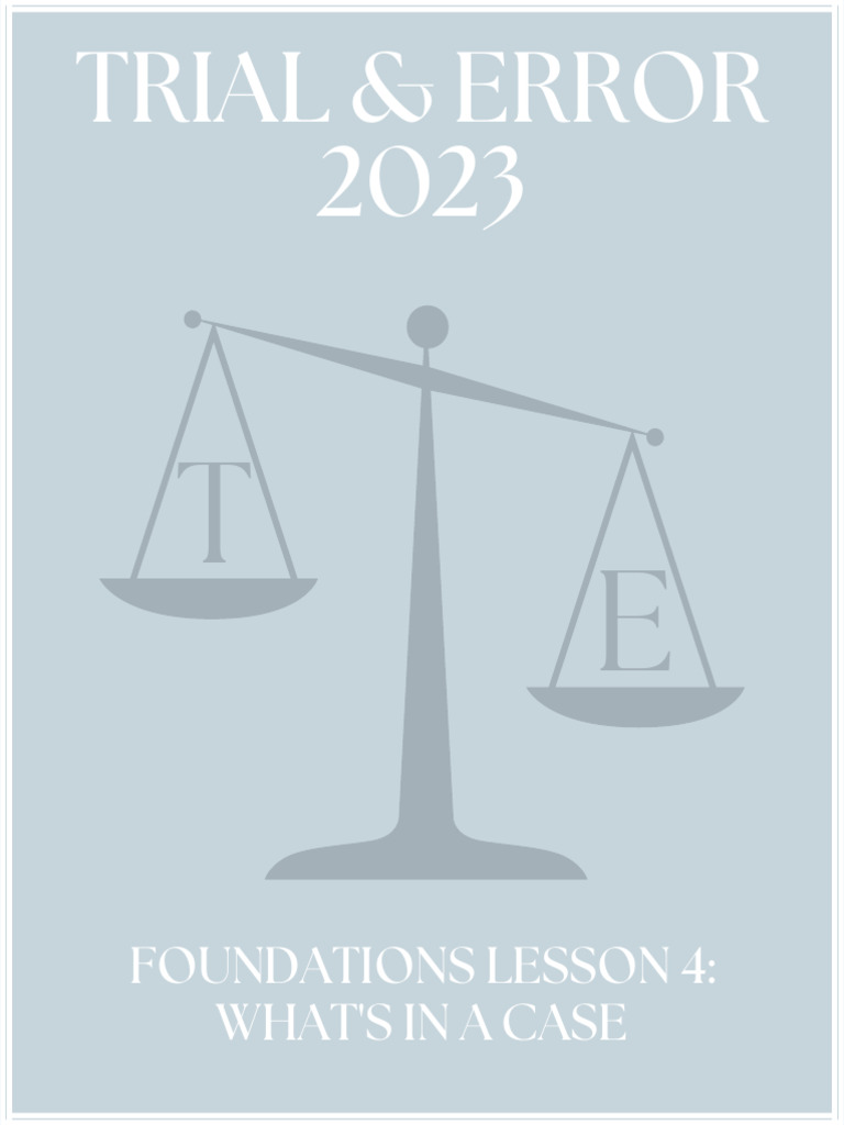 Trial & Error Lesson Exemplar | PDF | Plea | Case Law
