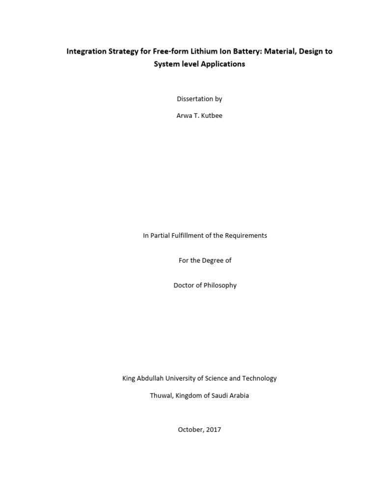 Arwa Kutbee - Dissertation - Final Draft | PDF | Thin Film | Internet Of Things