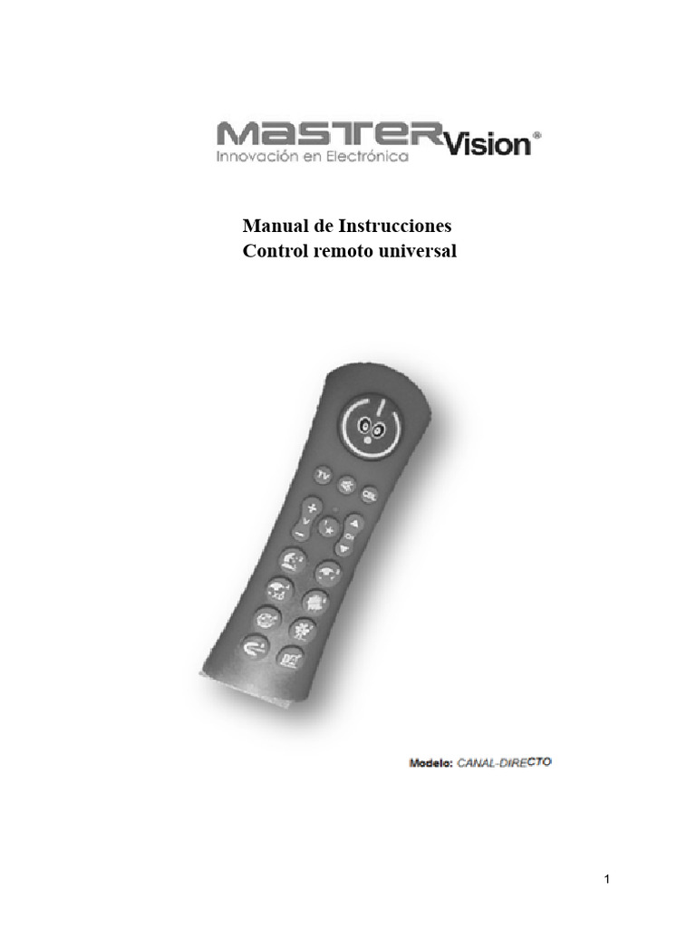 Manual Control Remoto Universal 2025 | PDF | Control remoto | Informática