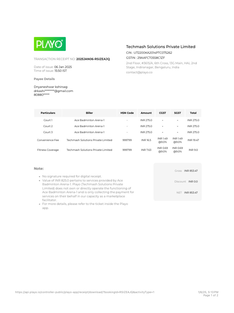 Receipt 1 | PDF | Financial Services | Payments