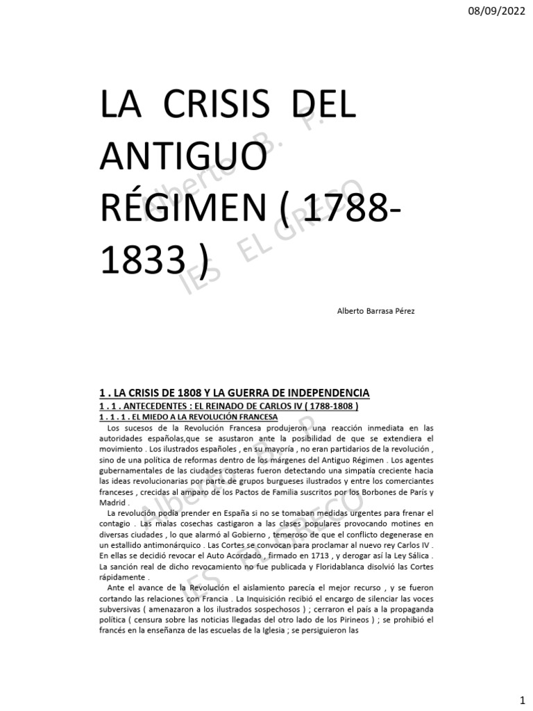 07La_crisis_del_Antiguo_Regimen__1788_1833 | PDF | España | Napoleón