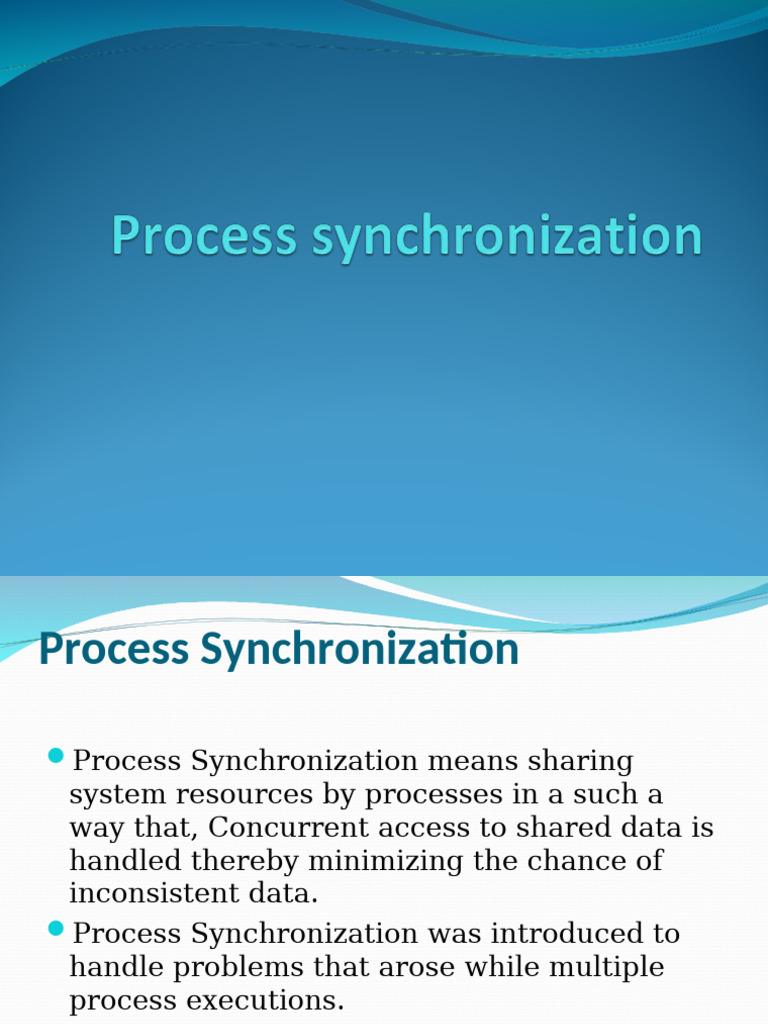 Unit 3 Process Synchronization | PDF | Process (Computing) | Concurrent Computing