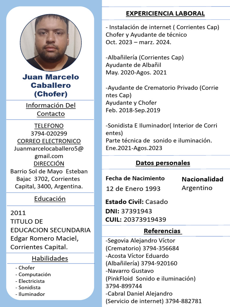 Curriculum Marcelo | PDF