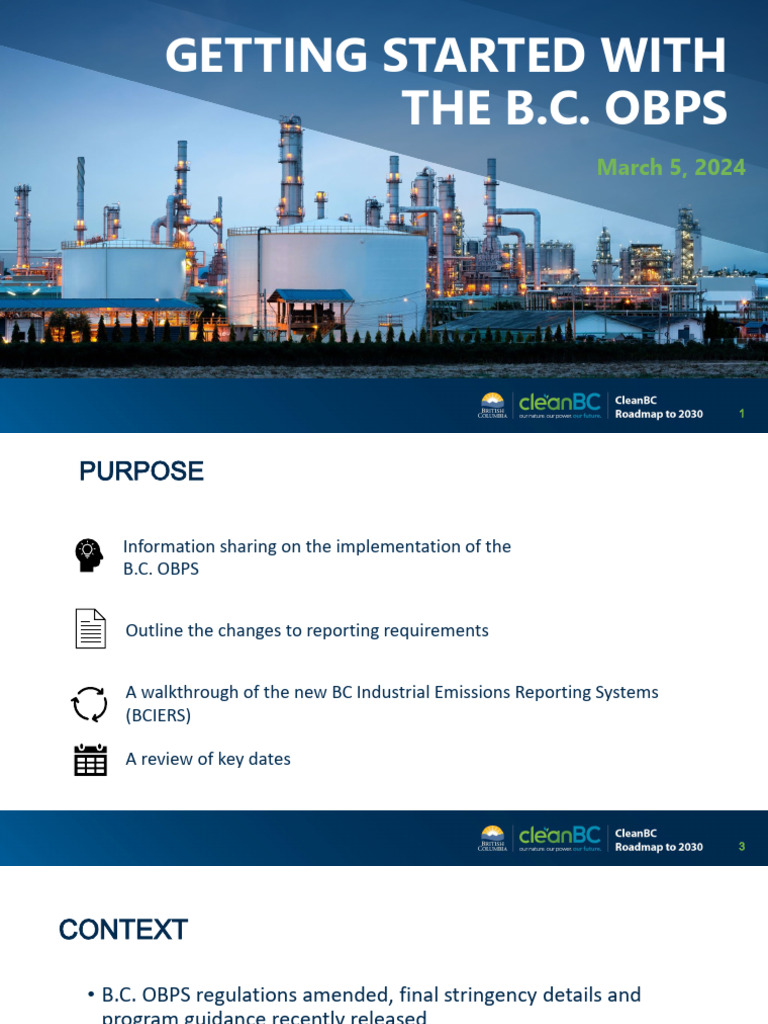 BC OBPS - Webinar Slides 2024 | PDF | Fuels | Carbon Tax