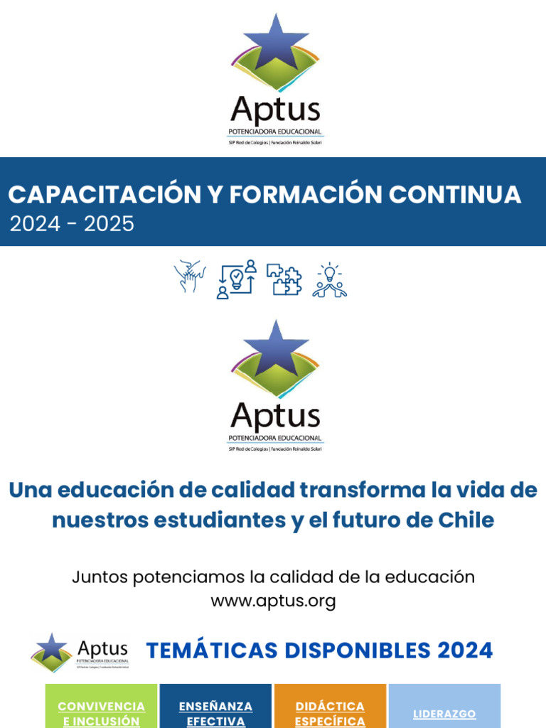Catalogo Cursos y Formacion Aptus | PDF | Enseñando | Maestros