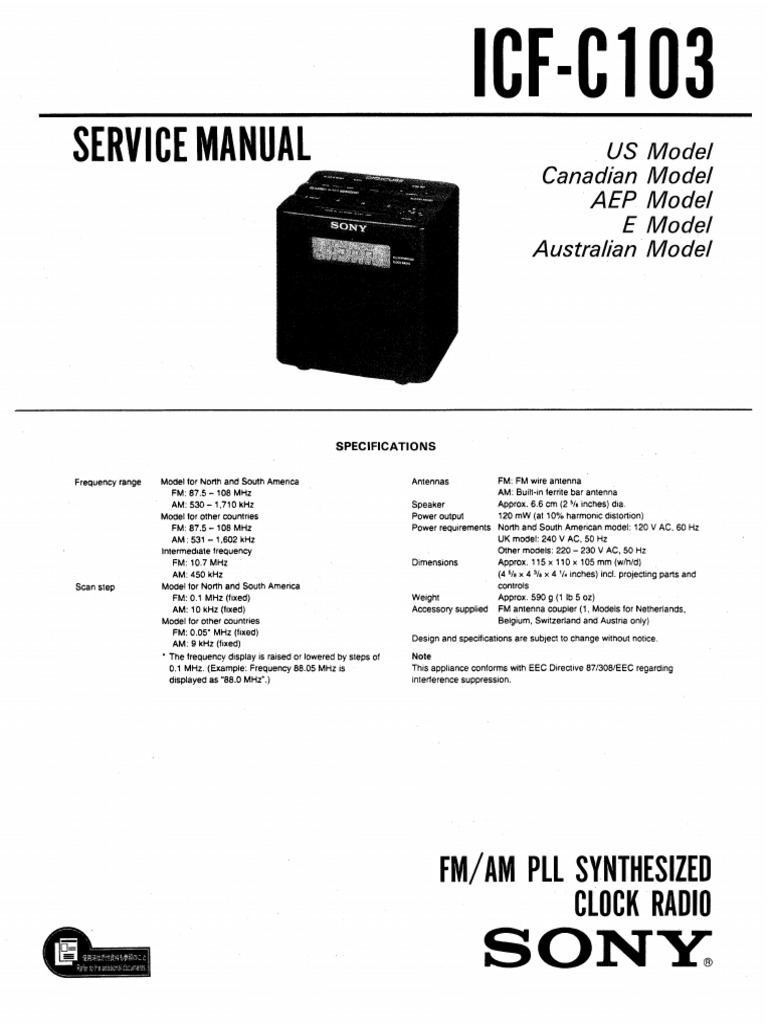 sony_icf-c103_sm | PDF
