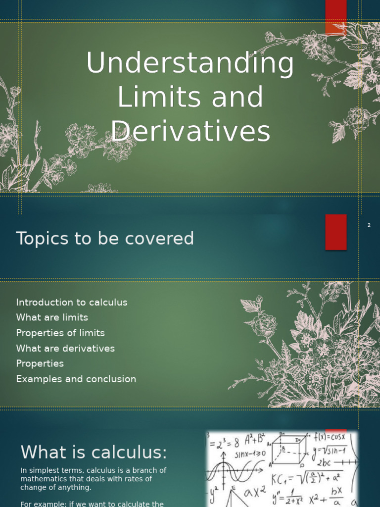 MATHSPPT | PDF | Derivative | Calculus