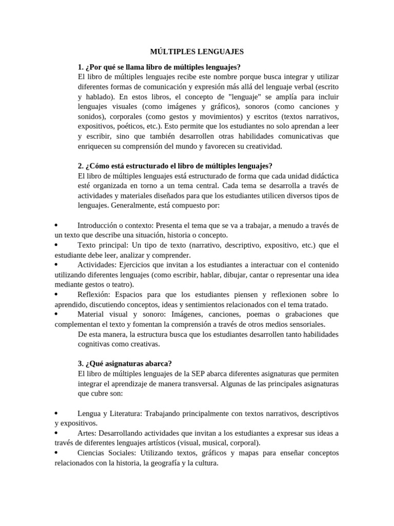 Materia de Múltiples Lenguajes | PDF | Comunicación | Imagen
