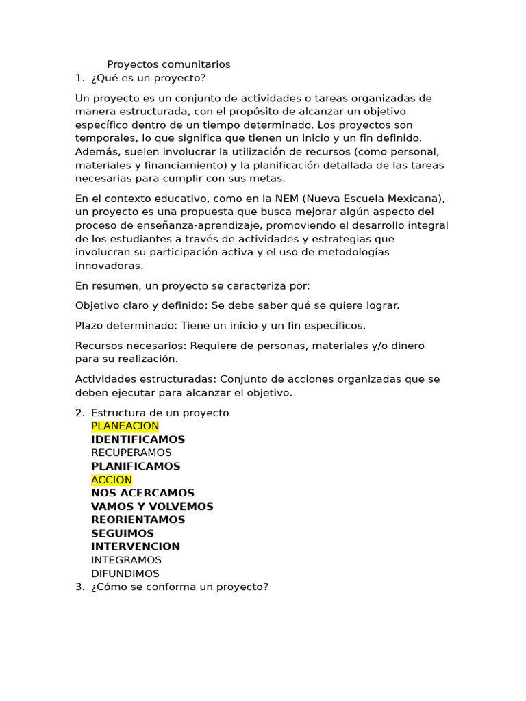 Proyecto Comunitario 2 | PDF
