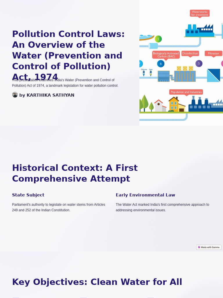 Overview of India's Water Pollution Act | PDF | Clean Water Act | Justice