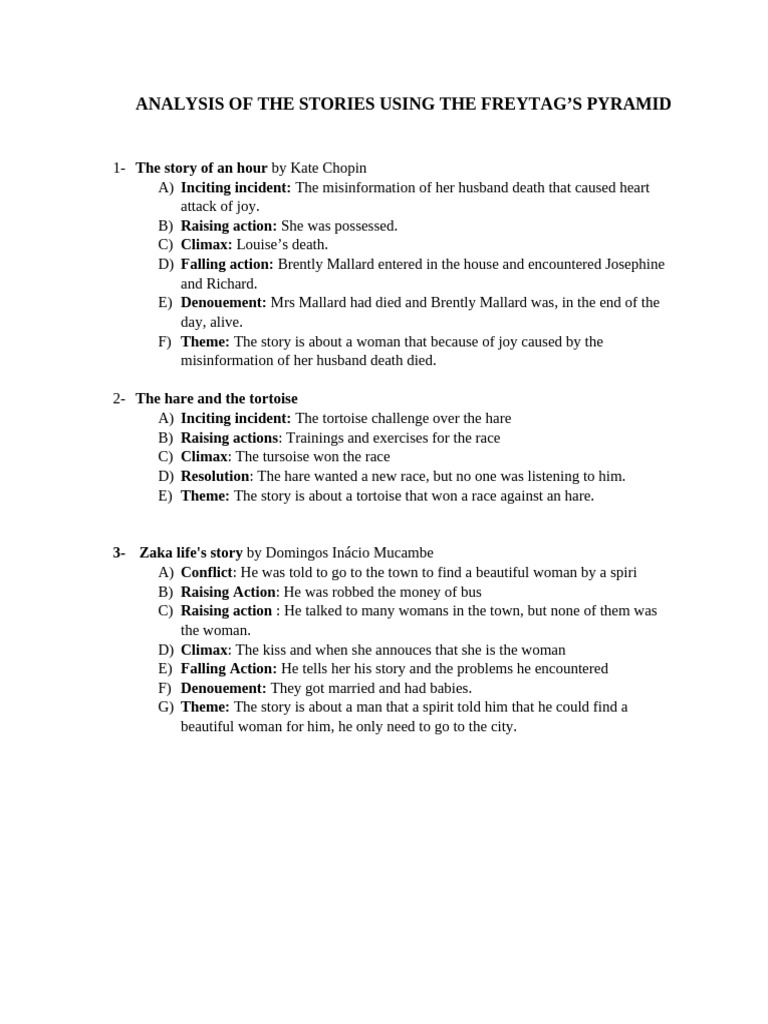 Freytag's Pyramid Analysis | PDF
