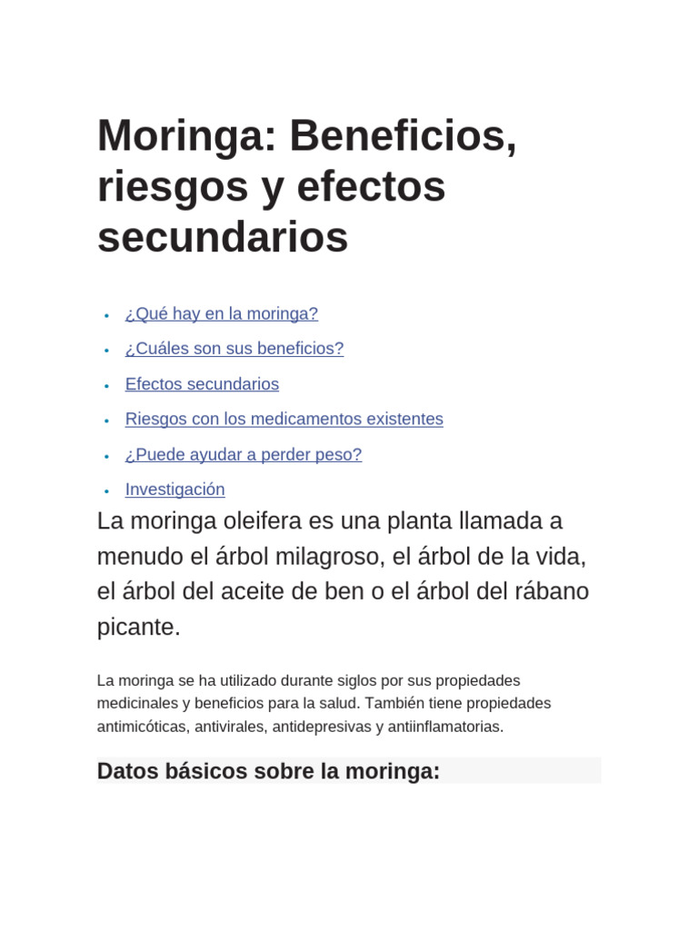 Moringa | PDF